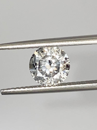 Aurora Designer - 1.92ct Round Shape Salt and Pepper Diamond, 7.6*5.1mm ...