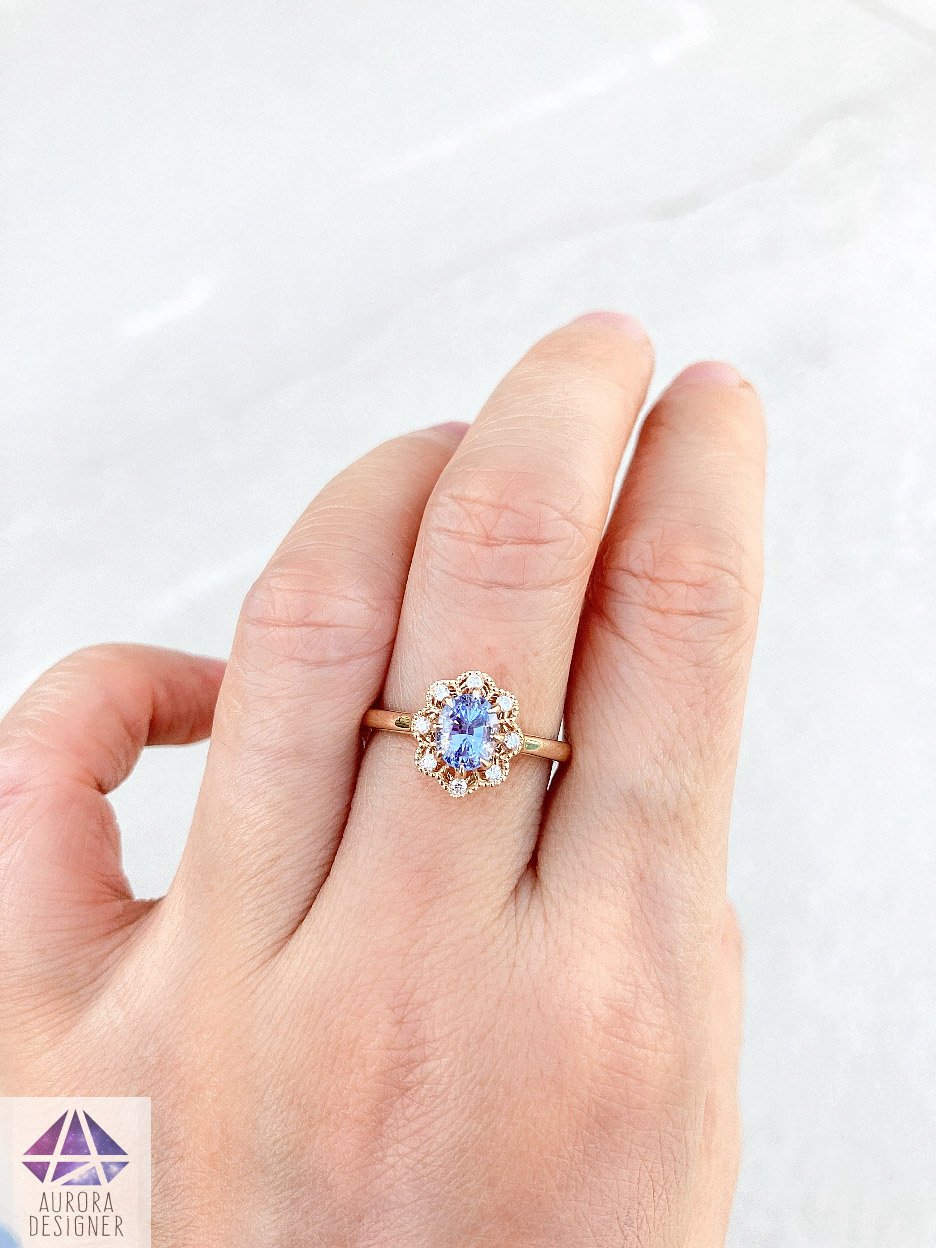Pale Yellow Sapphire Engagement Ring