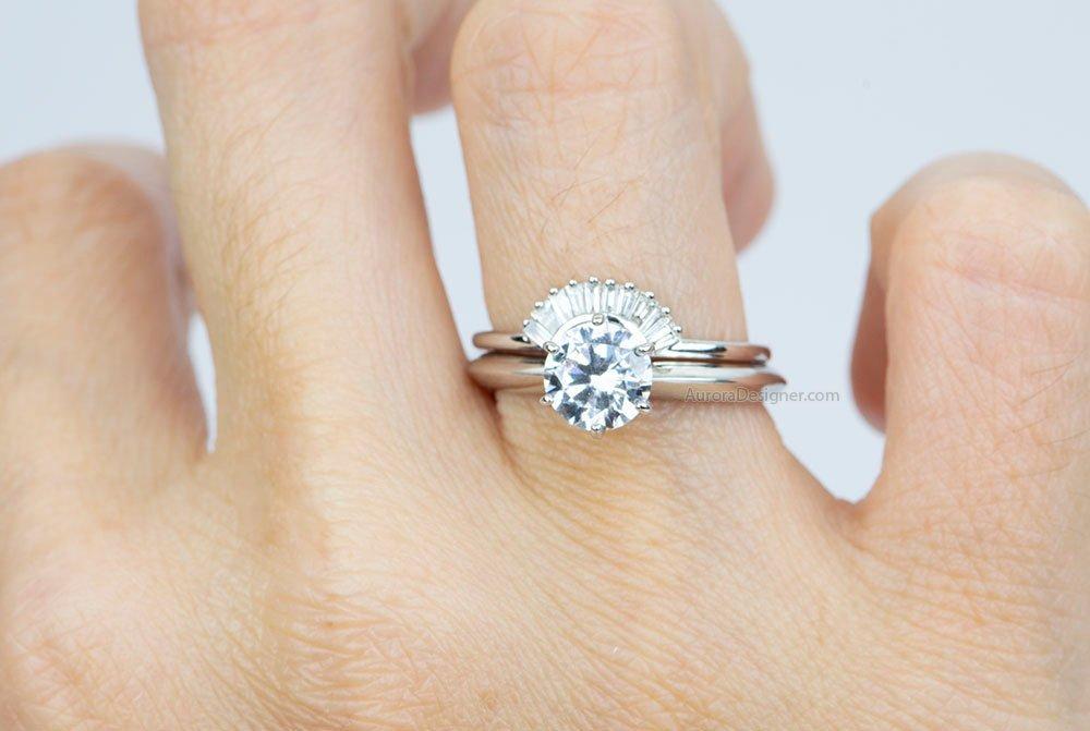 Curved wedding band with solitaire 60 photos - Astyledwedding.com