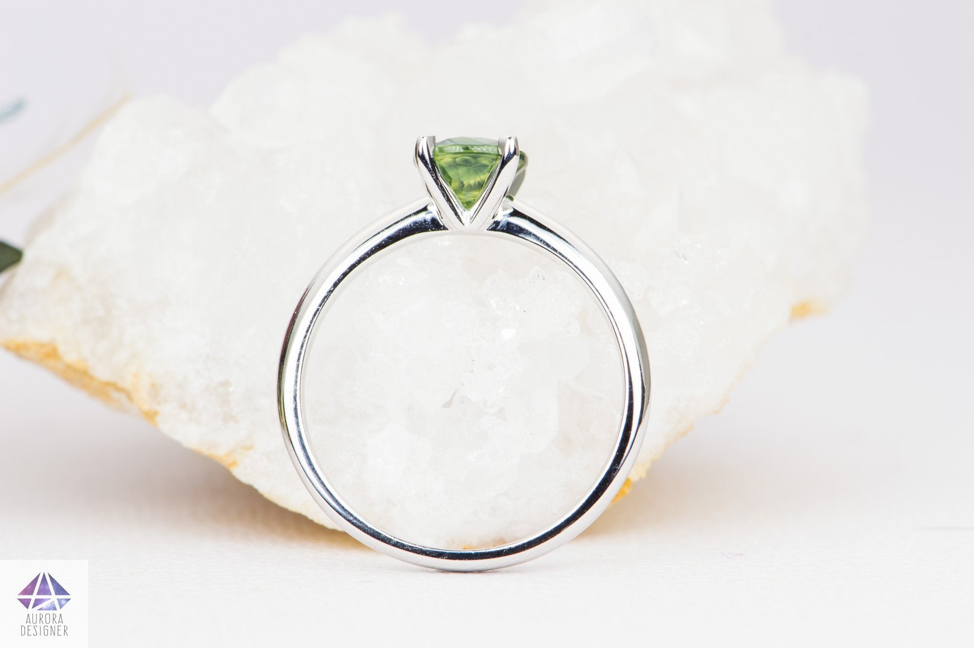 Aurora Designer - Ring Style - 4-Prong Solitaire Tiffany-Style Setting ...