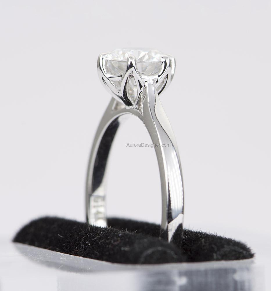 Aurora Designer - Ring Style - 6-Prong Tulip Basket Solitaire Setting ...