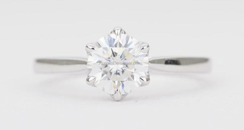 Aurora Designer - Ring Style - 6-Prong Tulip Basket Solitaire Setting ...