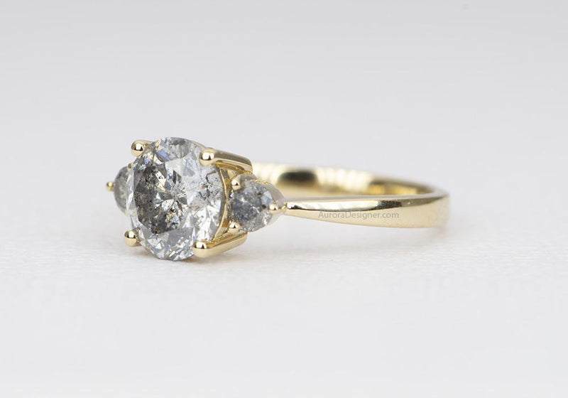 Aurora Designer - Ring Style - Three-Stone Setting for Round Oval Pear ...