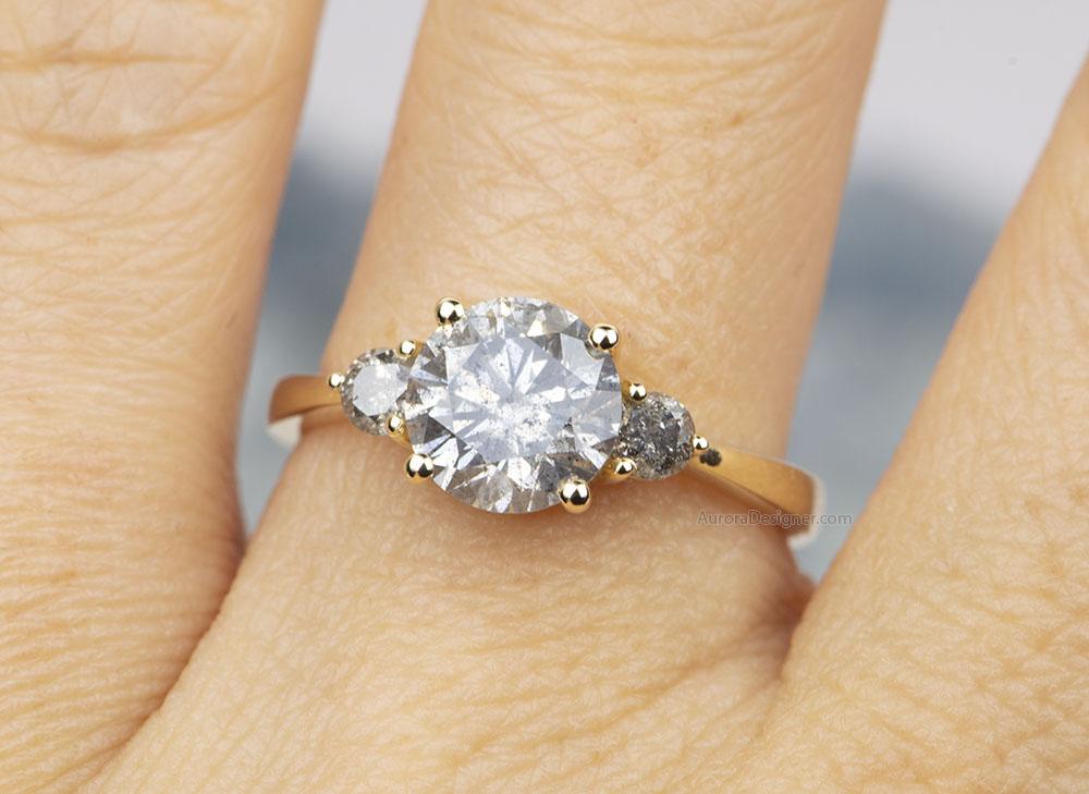 Aurora Designer - Ring Style - Three-Stone Setting for Round Oval Pear ...