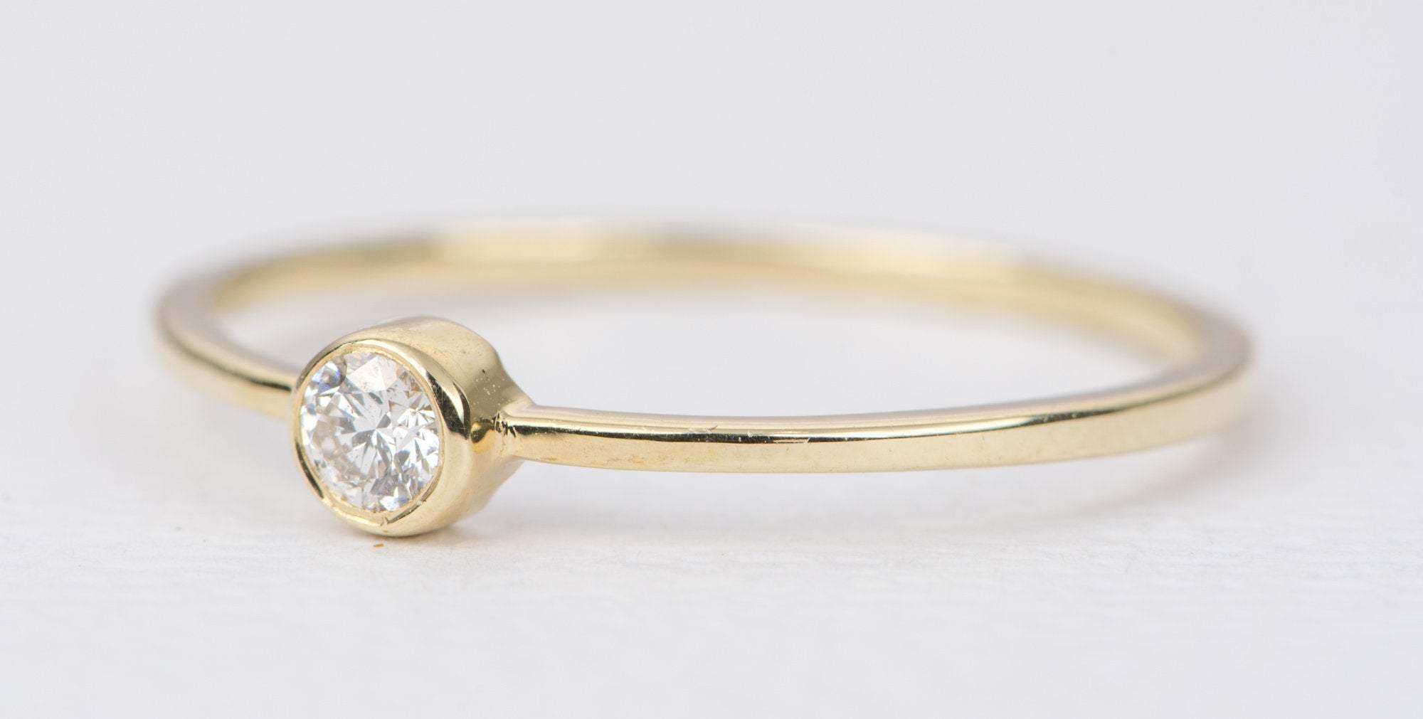 Engagement Simple Gold Rings